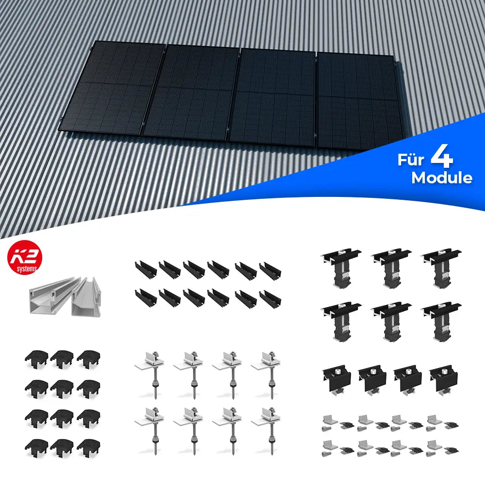 Schragdach Montageset Fur 4 Pv Module